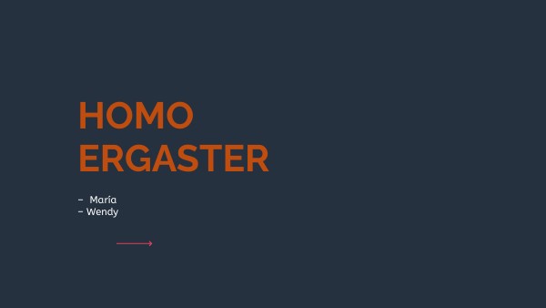 PRESENTACIÓN HOMO ERGASTER