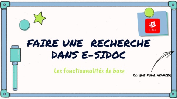 E-sidoc Mode d'emploi basique