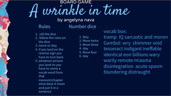 A wrinkle in time Board Game
