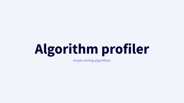 DSA Algorithm profiler | Genially