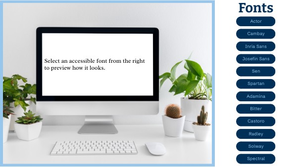 Accessible Fonts | Genially