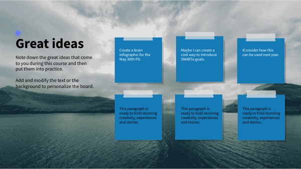 Ideas for To Create Brainstorm List