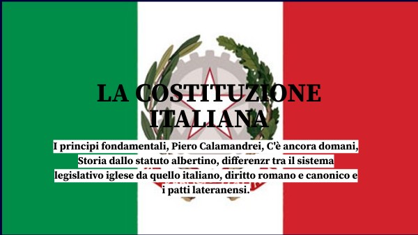 LA COSTITUZIONE | Genially