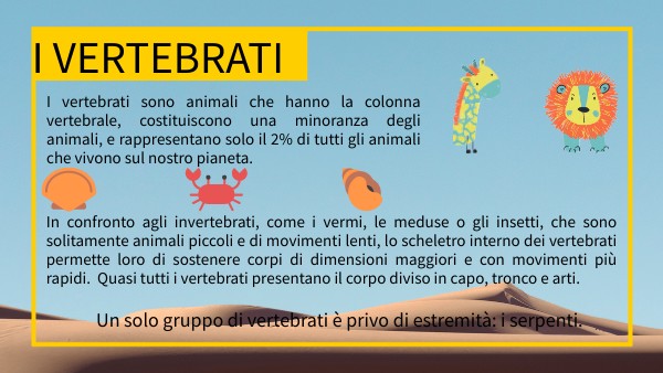 I VERTEBRATI | Genially