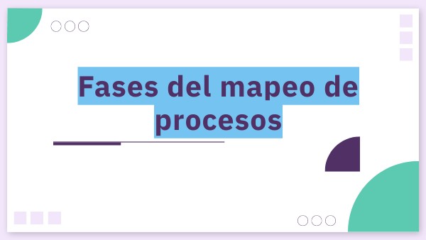 Fases del mapeo de procesos | Genially