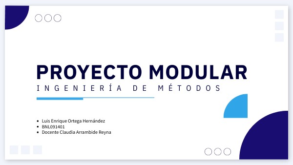 Proyecto Modular Ingeniería de Métodos