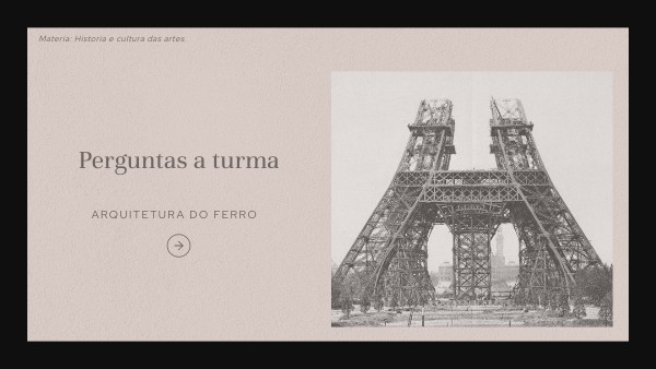 Arquitetura do Ferro | Genially