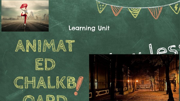 ANIMATED CHALKBOARD LEARNING UNIT