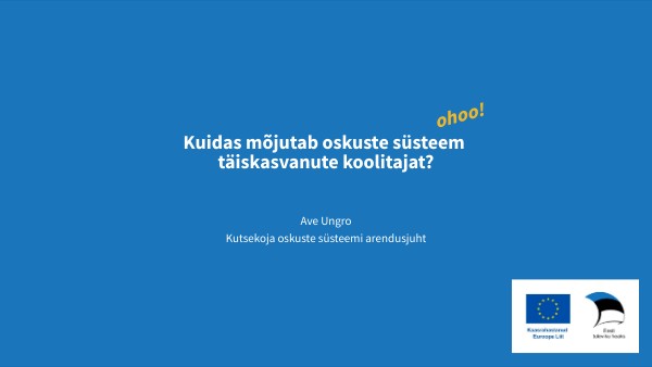 Ave esitlus koolitajatele | Genially