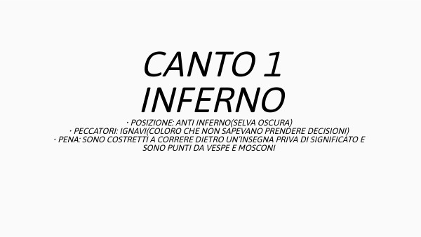 Canti Inferno | Genially