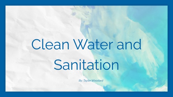 Clean water and sanitation