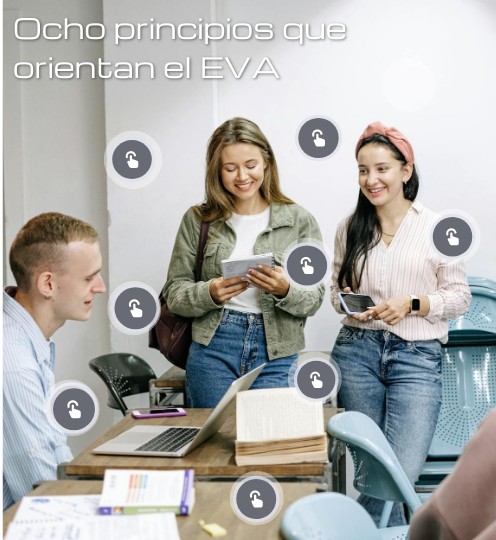 ocho principios que orientan el EVA. | Genially