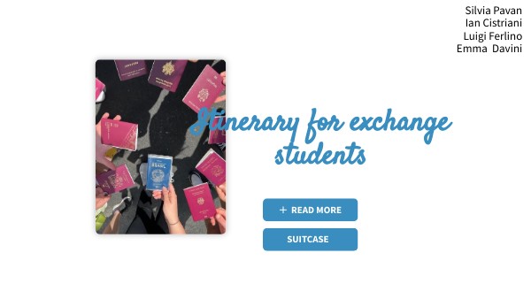 itinerary for exchange students | Genially