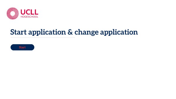 Student: 1. Start application & change application | Genially