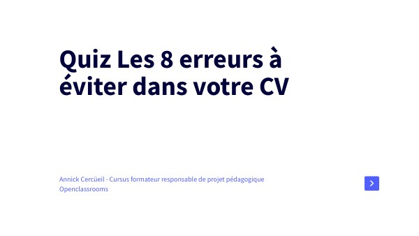 Les 8 Erreurs A Eviter Dans Votre Cv
