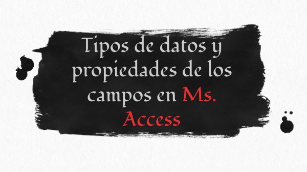 Tipo de Datos y Propiedades de los Campos