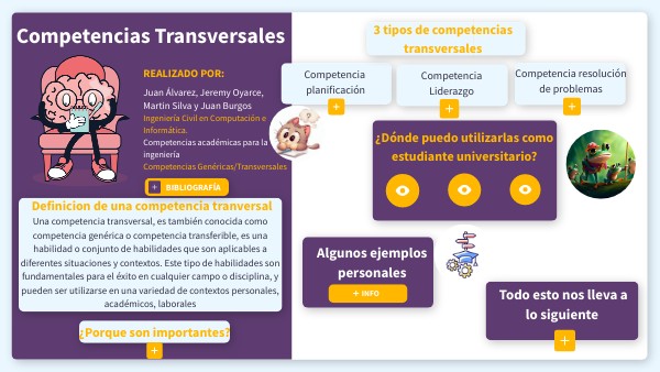 COMPETENCIAS TRANSVERSALES | Genially