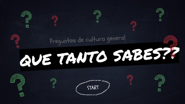 ¿Cuanto sabes?