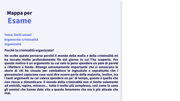 Mappa esame