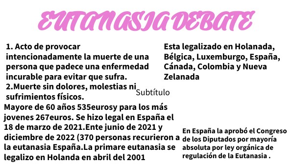 Debate la eutanasia | Genially
