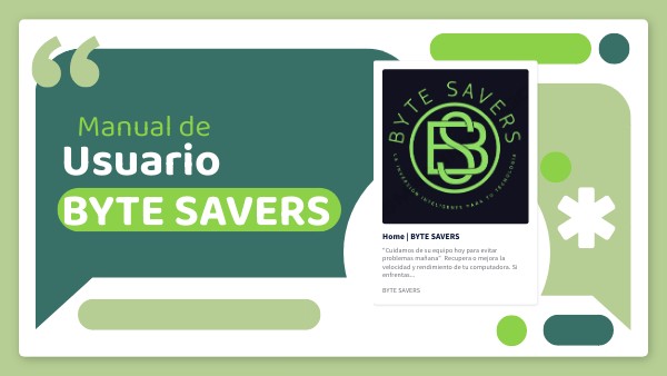 Manual de ususario byte savers