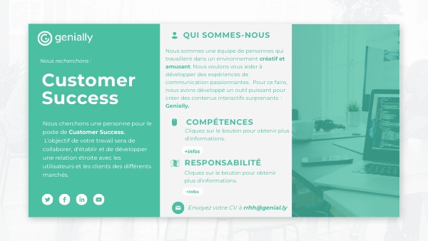 EXEMPLE INSPIRATION - OFFRE D'EMPLOI | Genially