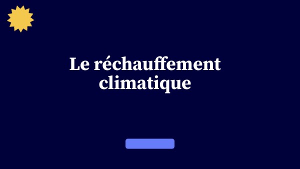 Le réchauffement climatique