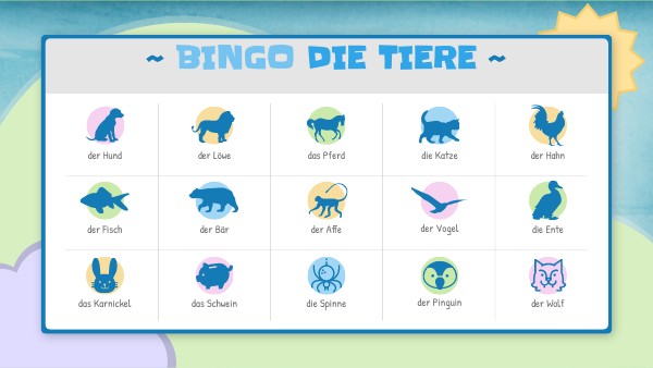 BINGO Die Tiere