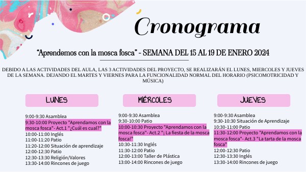 CRONOGRAMA | Genially