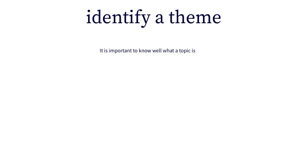 identify a theme | Genially