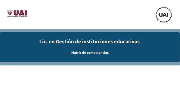 MATRIZ DE COMPETENCIAS - E7 | Genially