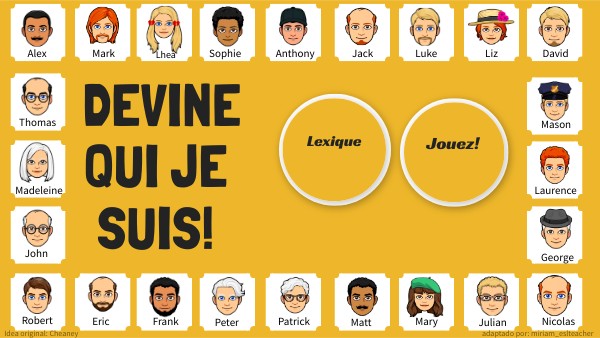 DEVINE QUI JE SUIS! | Genially