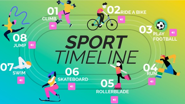 SPORT VIBRANT TIMELINE | Genially