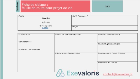 Synthèse Fiche de cadrage