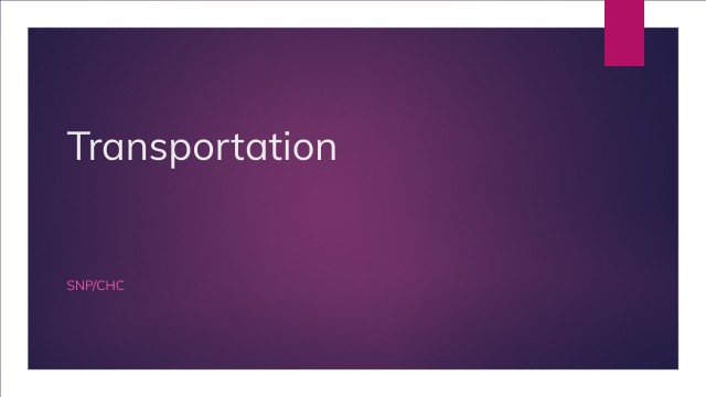 SNP and CHC Transportation | Genially