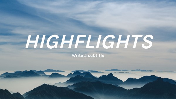 HIGH FLIGHTS PRESENTATION