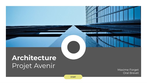 Architecture, le projet avenir