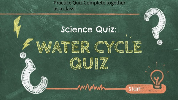 WATER CYCLE QUIZ WARM-UP
