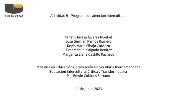 Actividad 9 - Programa de atención intercultural | Genially