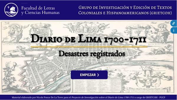 Desastres Diario de Lima 1700-1711