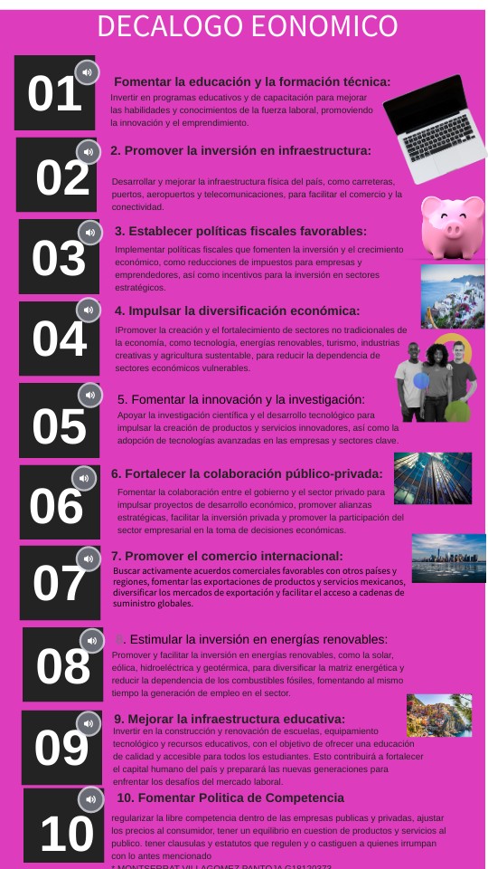 PRESENTACION DECALOGO ECONOMICO | Genially