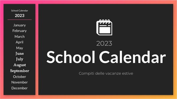 2023 SCHOOL CALENDAR