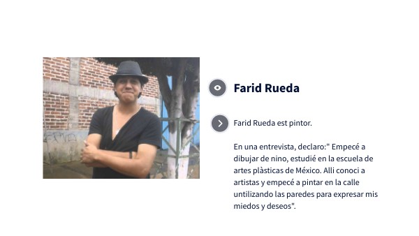 Œuvre Farid Rueda | Genially