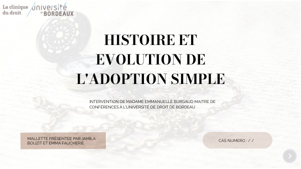 L'adoption simple de l'enfant majeur du conjoint