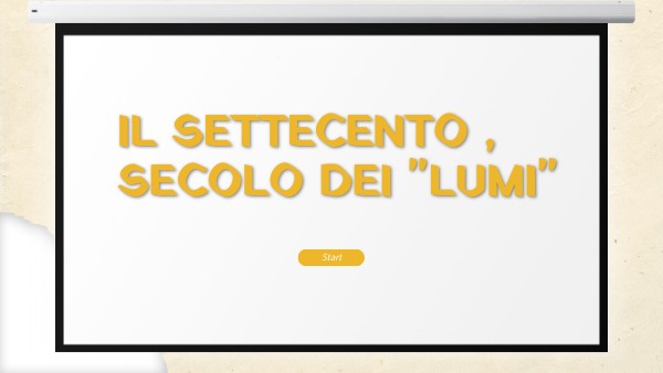 il settecento secolo dei Lumi