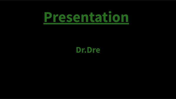 présentation dr dre | Genially