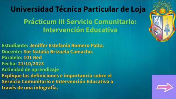 Infografía Prácticum Iii Servicio Comunitario Genially