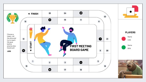 FIRST MEETING BOARD GAME | Genially