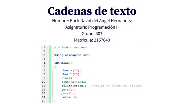 Cadenas de texto | Genially