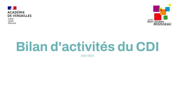 Bilan CDI | Genially